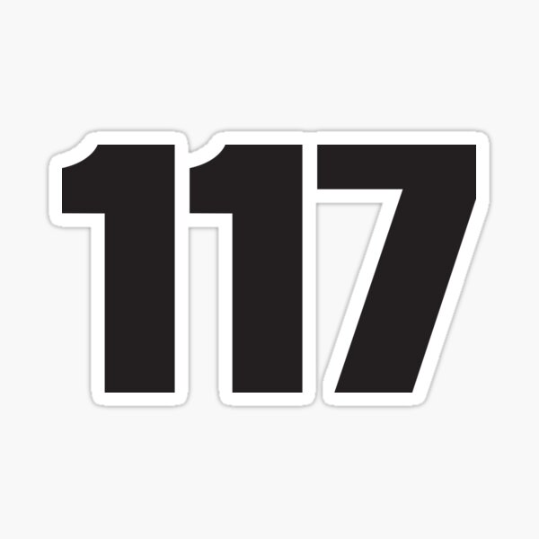 "117 - Black - Clean - Small" Sticker for Sale by ONI-Creative | Redbubble