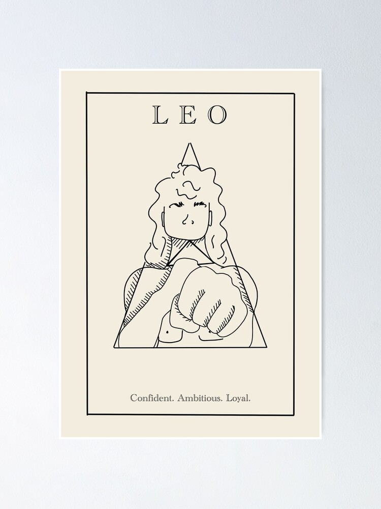 "Leo." Poster for Sale by diddlysquatsart | Redbubble