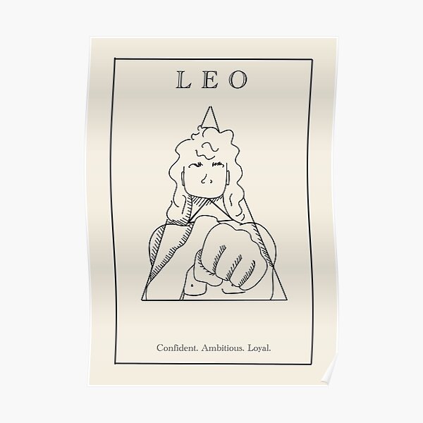 "Leo." Poster for Sale by diddlysquatsart | Redbubble