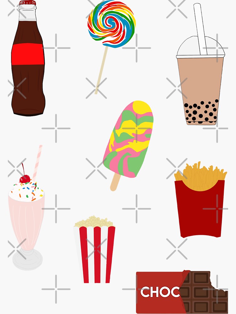 "Candy and food aesthetic stickers " Sticker for Sale by DesignsByRikke ...