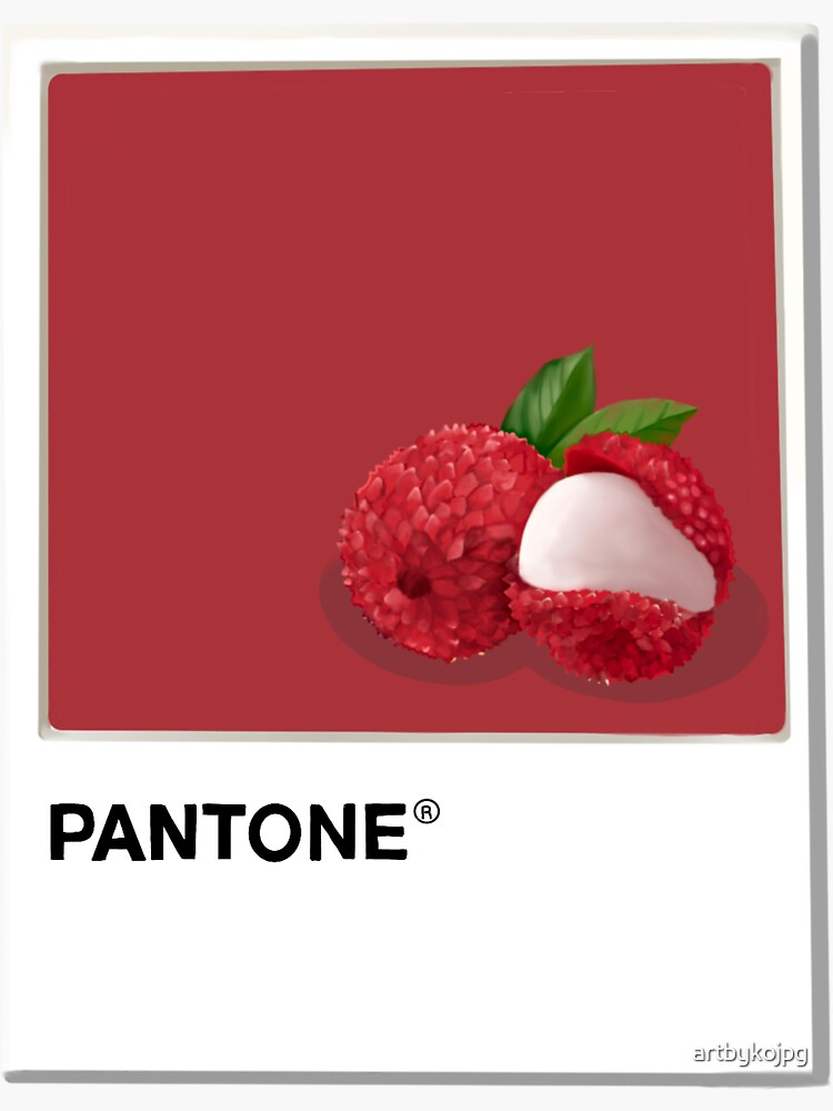 "Lychee Pantone Color Swatch " Sticker for Sale by artbykojpg | Redbubble