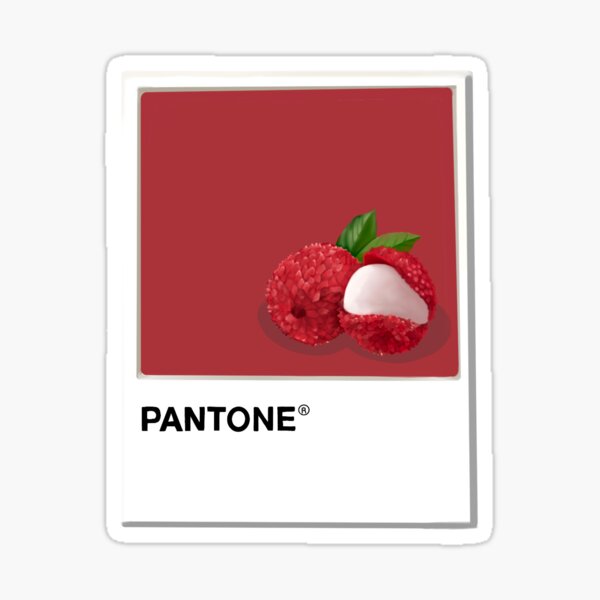 "Lychee Pantone Color Swatch " Sticker for Sale by artbykojpg | Redbubble