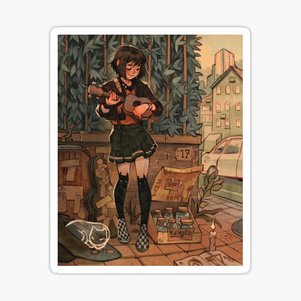 "Busker" Sticker for Sale by SimzArt | Redbubble