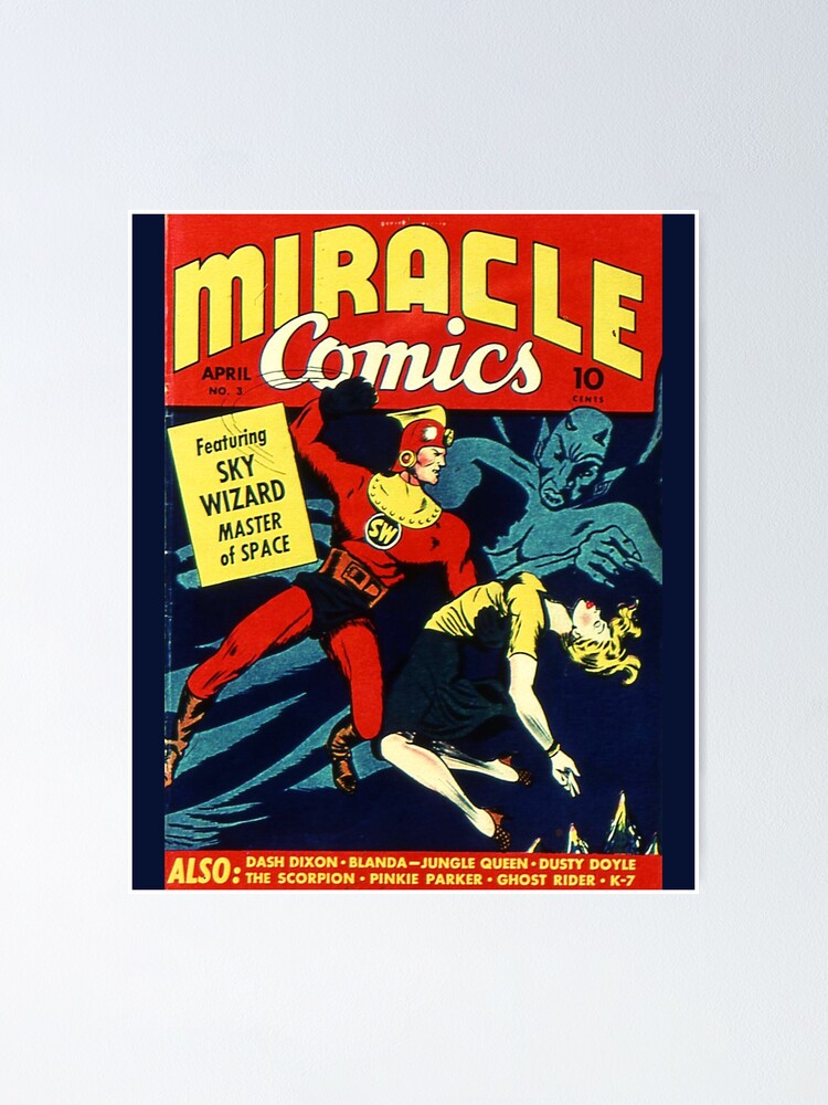 Póster «Miracle Comics #3 - Portada de cómic de ciencia ficción retro ...
