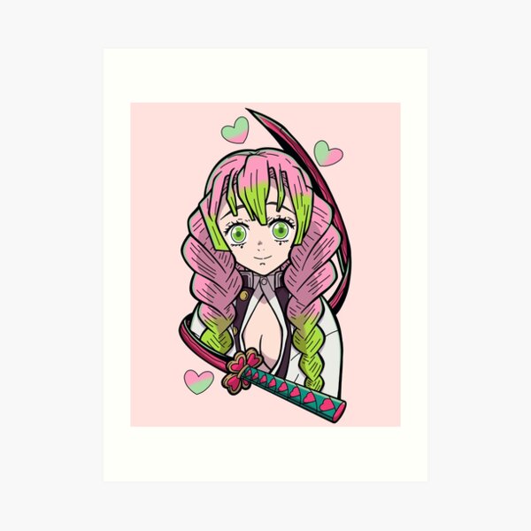 "Demon Slayer - Mitsuri Kanroji" Art Print by AmelieLacroix | Redbubble