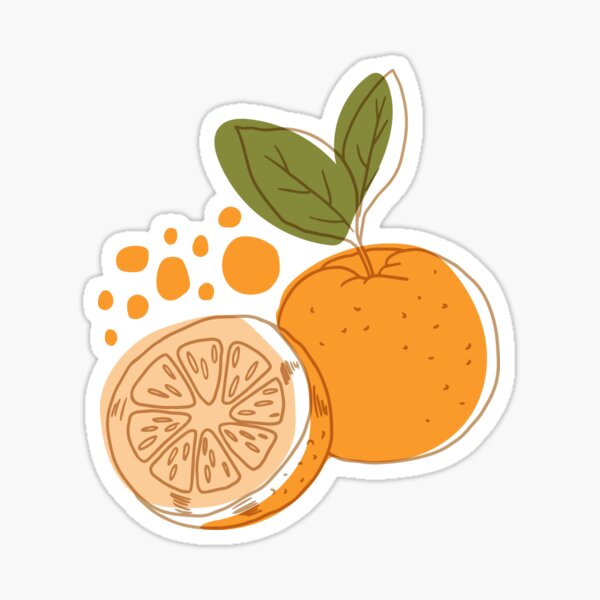 "The bouncy tangerine's freshness" Sticker for Sale by HwaRang- | Redbubble
