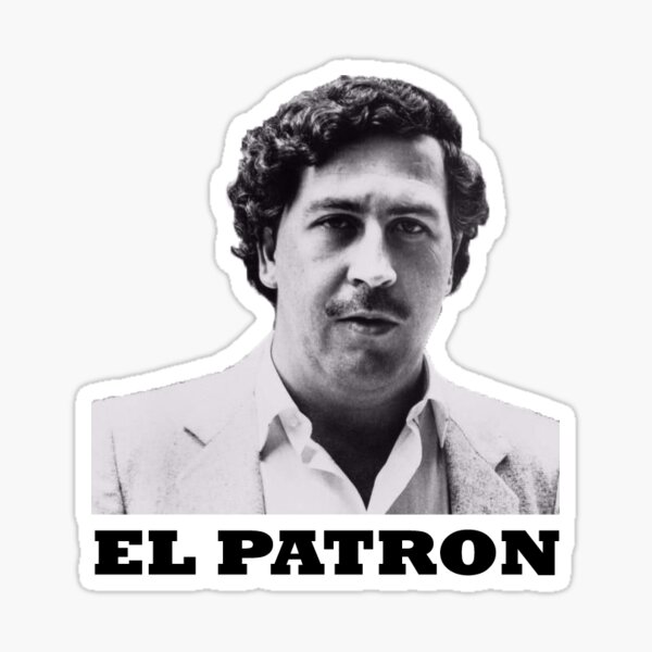 "Pablo Escobar, El Patron" Sticker for Sale by suvodol | Redbubble