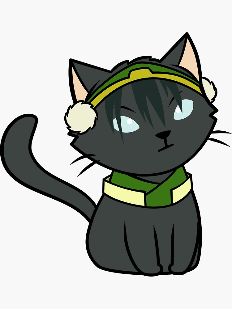 "Avatar the last airbender Toph cat" Sticker for Sale by ...