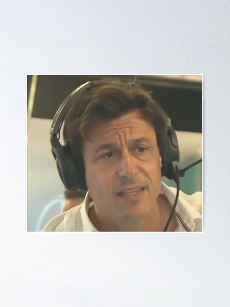 "Confused Toto Wolff" Poster for Sale by yeeyeeinthechat | Redbubble