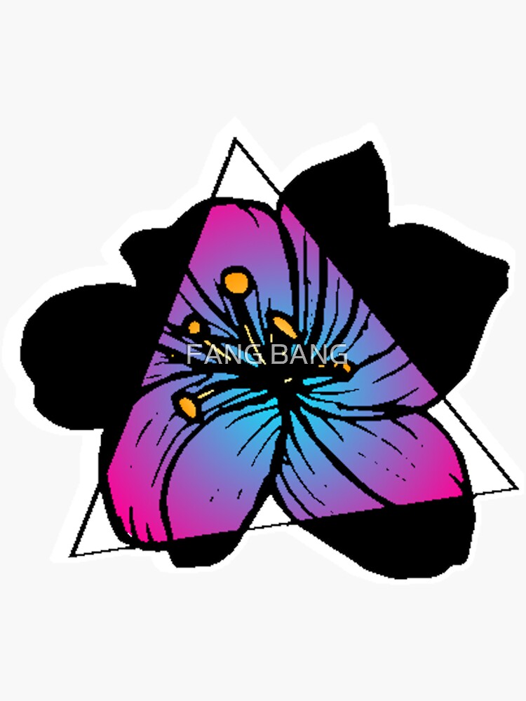 "Inverted Geometric Flower" Sticker for Sale by Cthulhus-Kiss | Redbubble