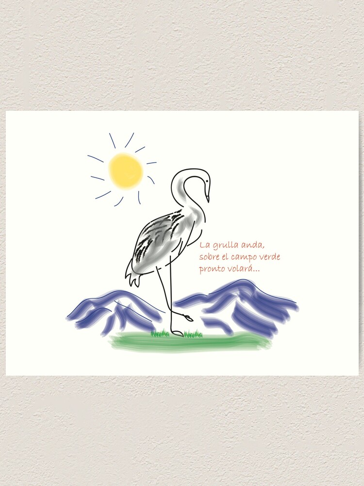 "The mythological crane bird, of colors and exotic style, of elegant ...