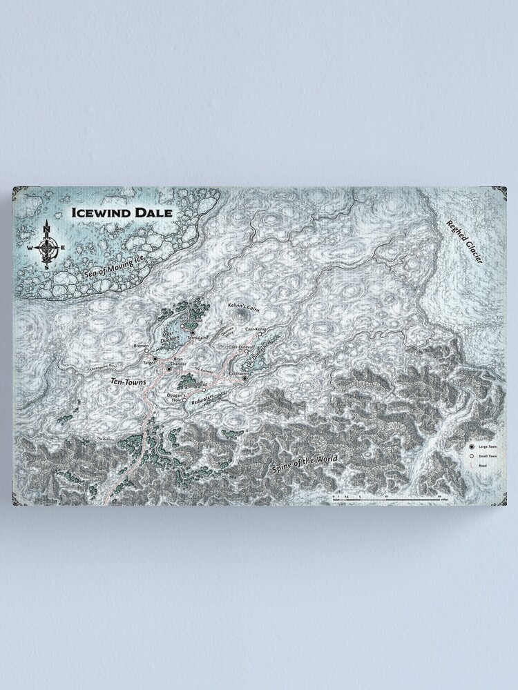"Dungeons and Dragons Icewind Dale Rime of the Frostmaiden Map " Canvas ...