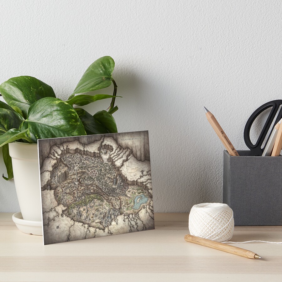 "Map of the Drow city of Menzoberranzan (Out of The Abyss)" Art Board ...