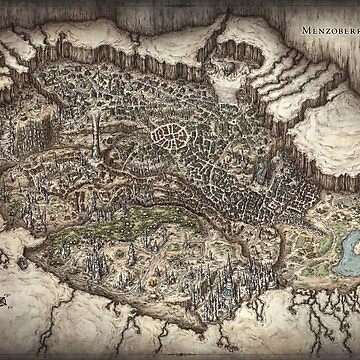 "Map of the Drow city of Menzoberranzan (Out of The Abyss)" Art Print ...