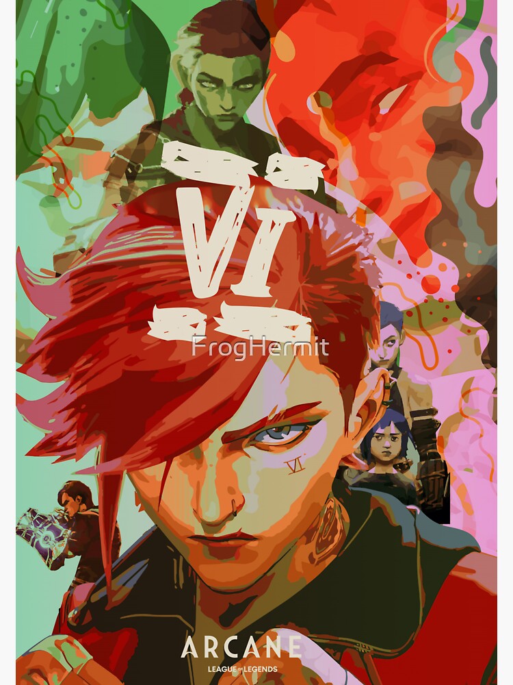 "Arcane Movie - Vi" Sticker by FrogHermit | Redbubble