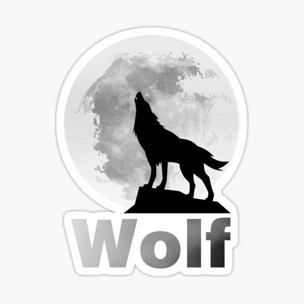 "Wolf" Sticker for Sale by VikArtDesign | Redbubble