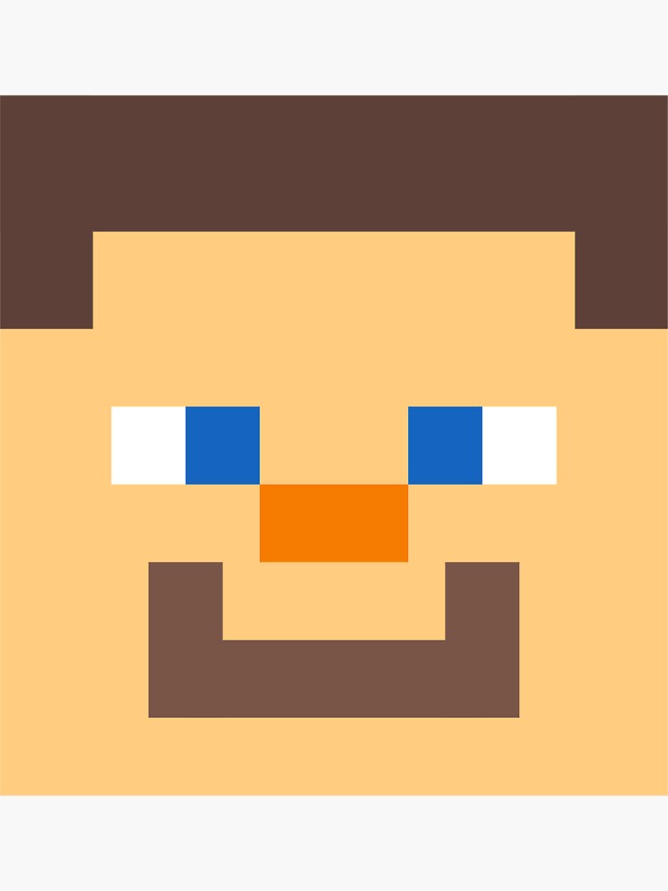 "Minecraft main character Man Cute Funny" Sticker by CreatechDesigns ...
