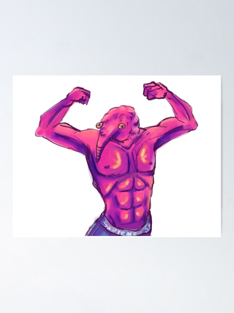 "Buff worm on a string" Poster for Sale by DuckTopHat | Redbubble