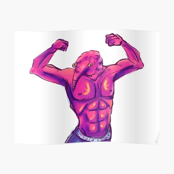 "Buff worm on a string" Poster for Sale by DuckTopHat | Redbubble