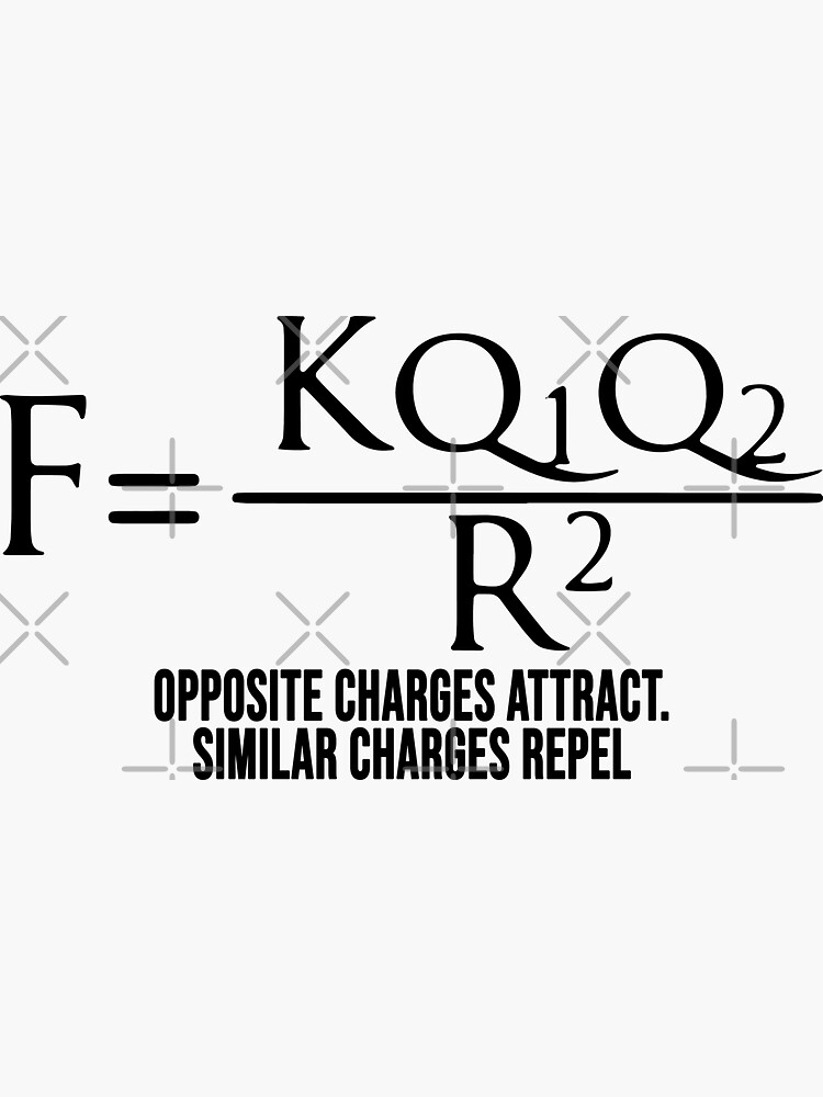 "Coulomb's law" Sticker for Sale by UntrueHunter | Redbubble