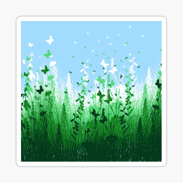"Nature's Green Grass" Sticker by TinaDonovanArt | Redbubble