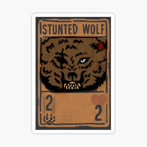 "The Stunted Wolf" Sticker for Sale by Mivox | Redbubble