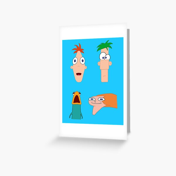"front facing phineas and ferb" Greeting Card by cloud-fallen | Redbubble