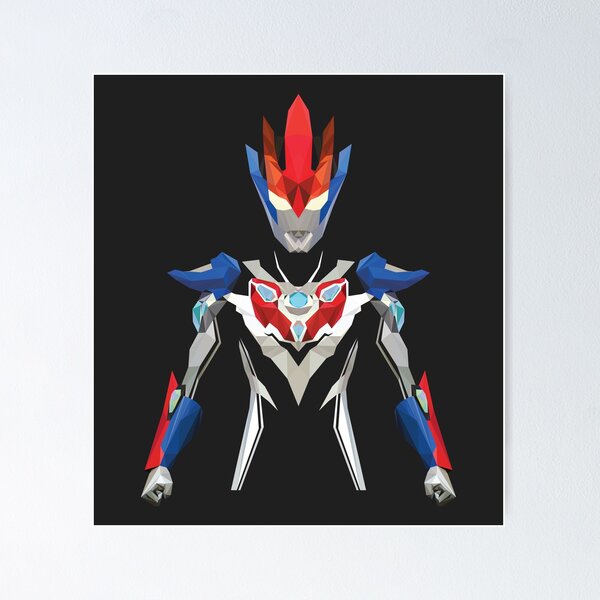 "Ultraman Gruebe (Low Poly Art)" Poster for Sale by mattzwug-draws ...