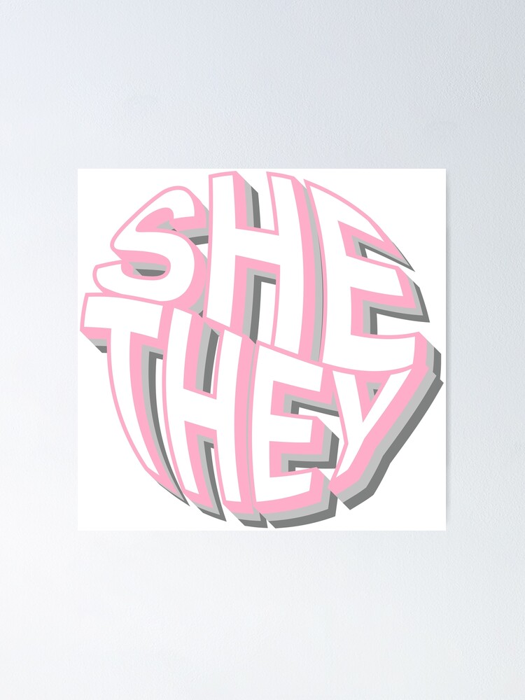 "She/They Demigirl flag pronouns" Poster for Sale by EmKibs | Redbubble