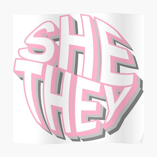 "She/They Demigirl flag pronouns" Poster for Sale by EmKibs | Redbubble