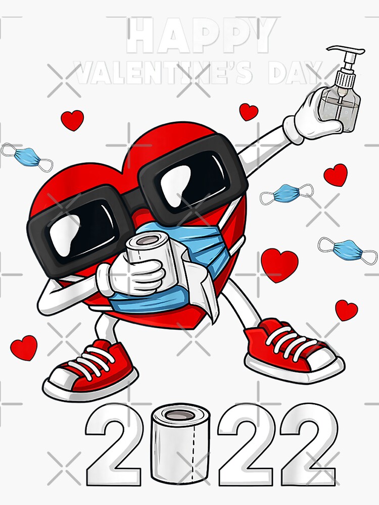 "Dabbing, Heart, In, Mask, 2022, Valentines, Day, Dab, Boys, Kids ...
