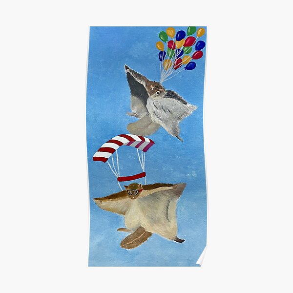 "Flying Squirrels Sky diving" Poster for Sale by Valexaraptor | Redbubble