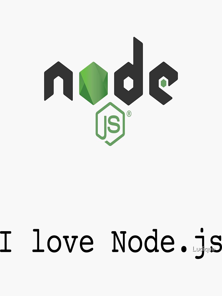 "I love Node.js" Sticker for Sale by Ludique | Redbubble