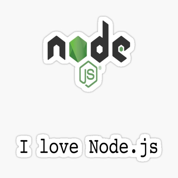 "I love Node.js" Sticker for Sale by Ludique | Redbubble