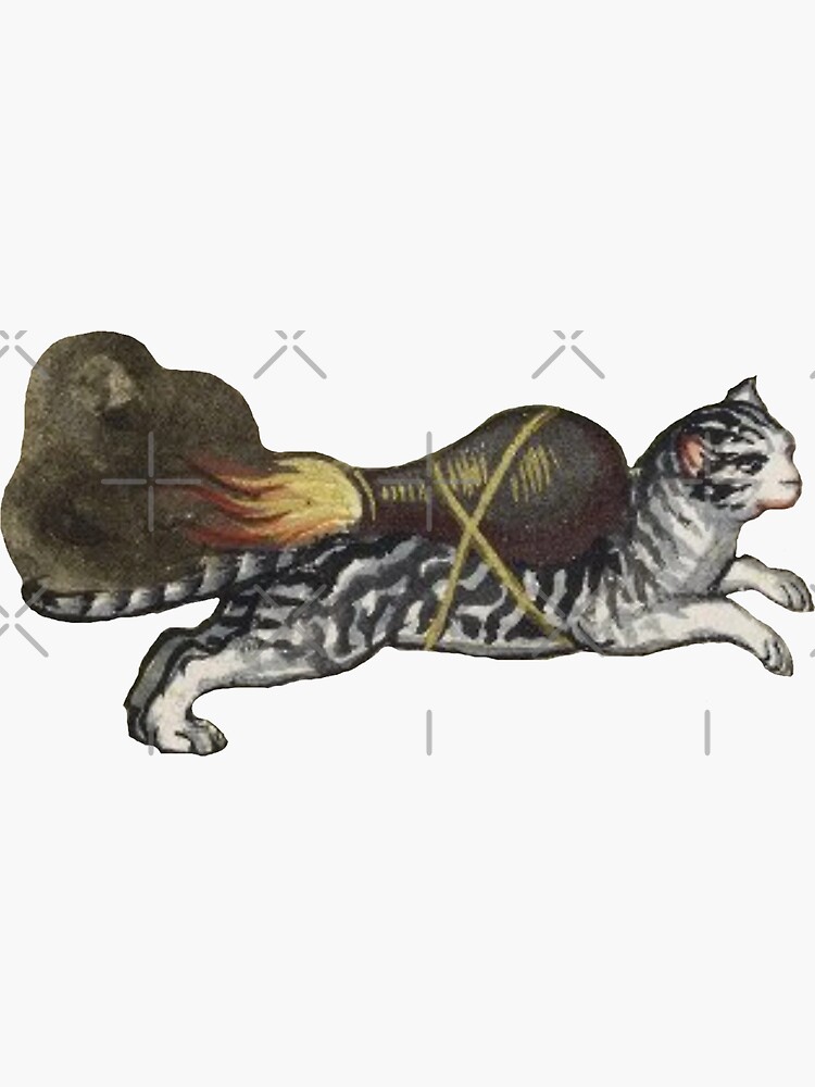 "Medieval Rocket Cat" Sticker for Sale by ThievingNargles | Redbubble