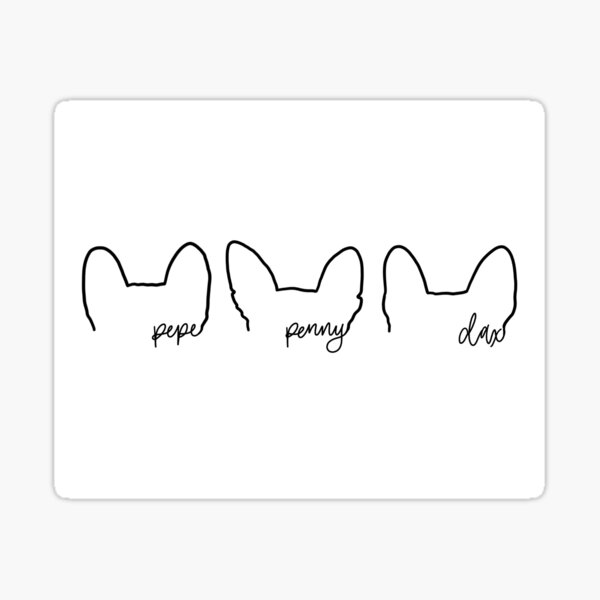 "Pepe, Penny, Dax" Sticker for Sale by ddoodler | Redbubble