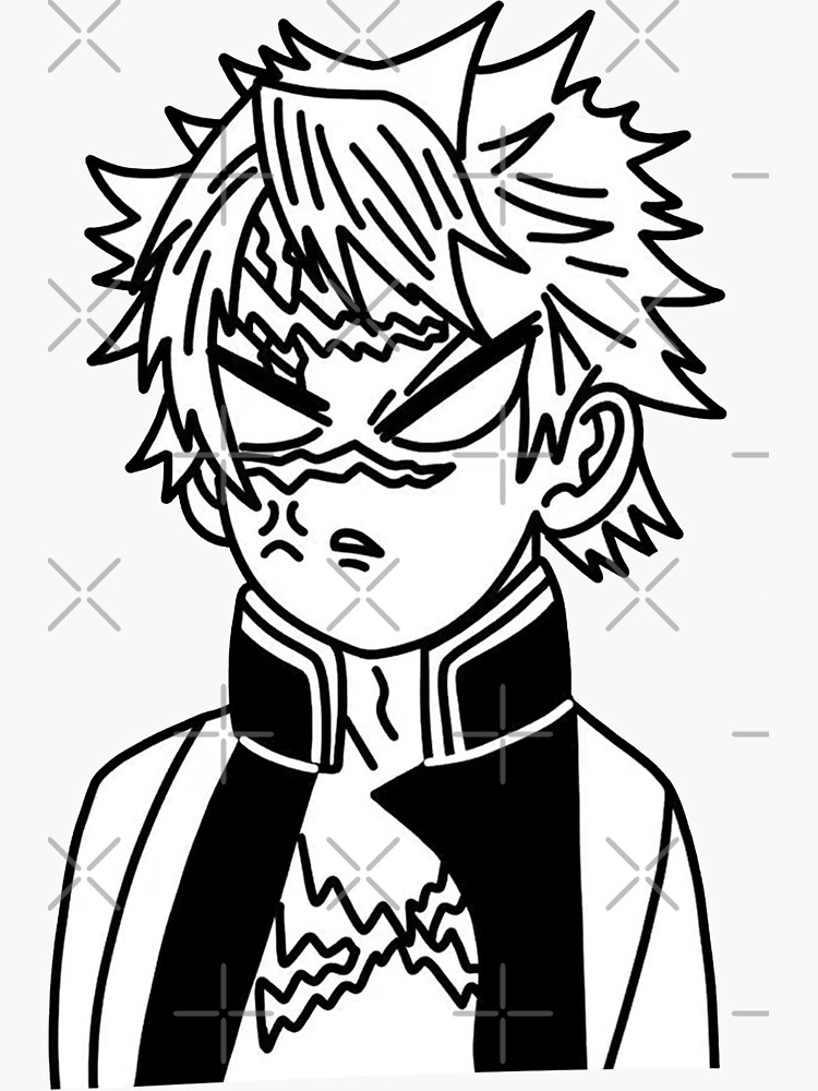 Sticker « Genya Shinazugawa, Personnages De Demon Slayer, Dessin Animé ...
