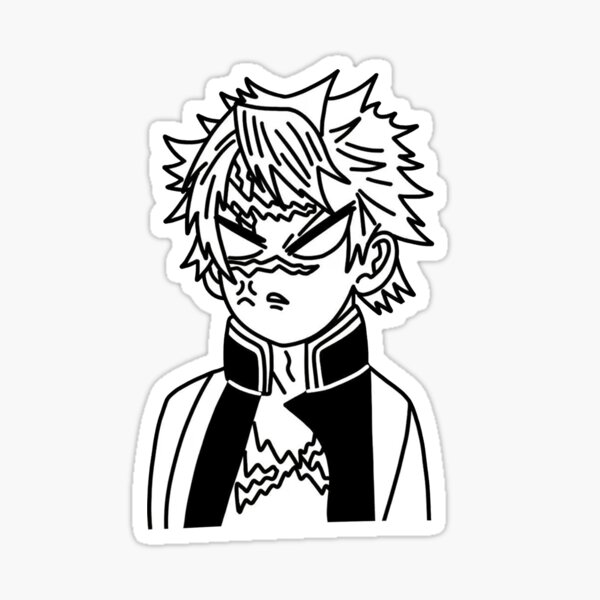 Sticker « Genya Shinazugawa, Personnages De Demon Slayer, Dessin Animé ...