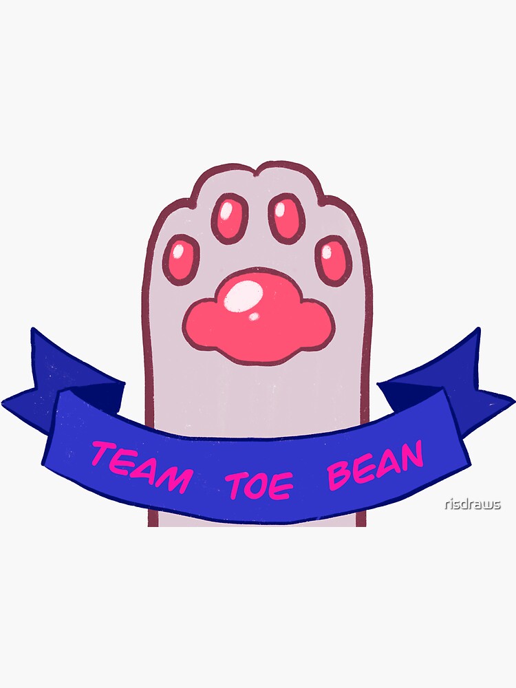 "team toe bean" Sticker by risdraws | Redbubble