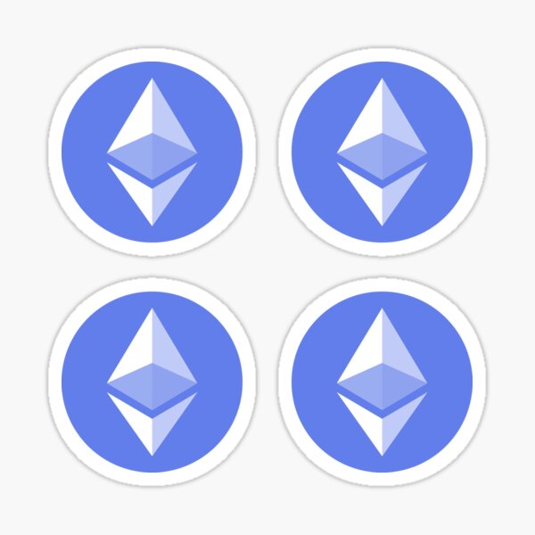 "Ethereum ETH cryptocurrency logo" Sticker for Sale by angelusdark ...