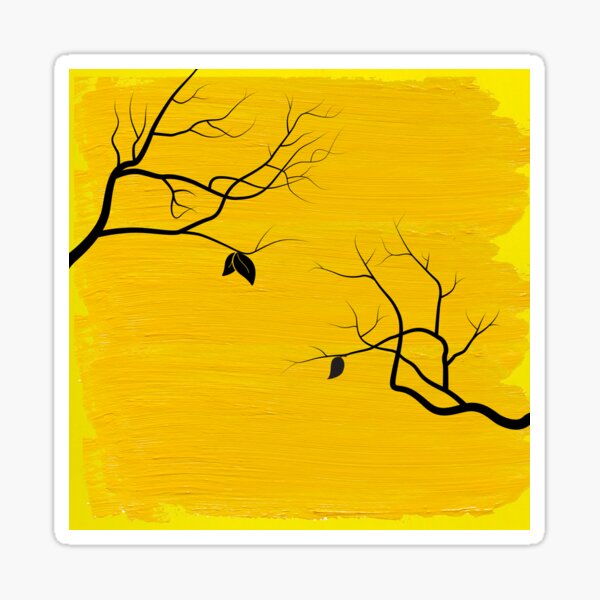 "Yellow Design Art" Sticker for Sale by my-visuals | Redbubble