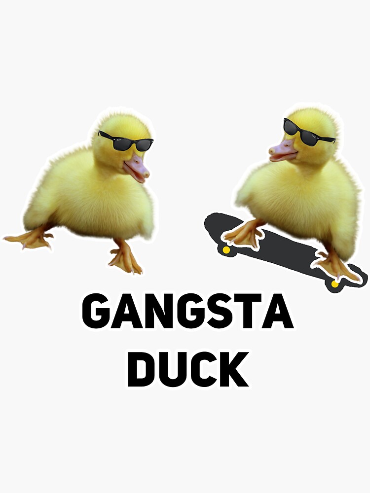 "Gangsta Duck" Sticker for Sale by ErickSticker | Redbubble