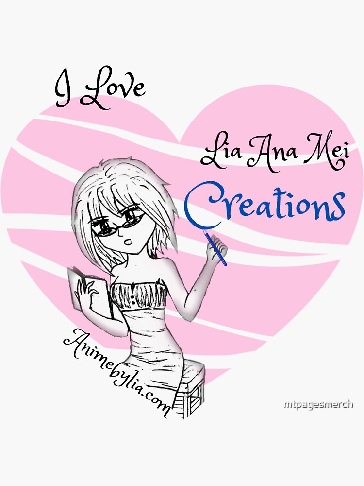 "Lia Ana Mei Logo Merchandise" Sticker for Sale by mtpagesmerch | Redbubble