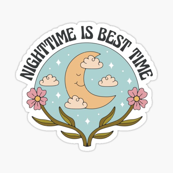 "Sleeping moon" Sticker by DerSenat | Redbubble