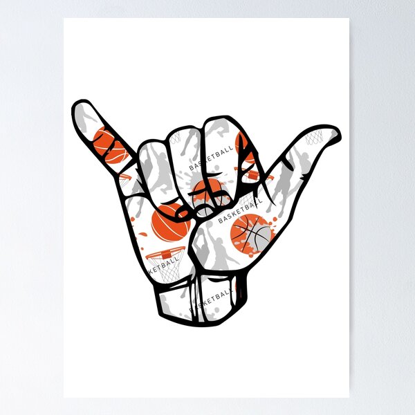 "Basketball Hand Sign " Poster for Sale by HarrioBend | Redbubble