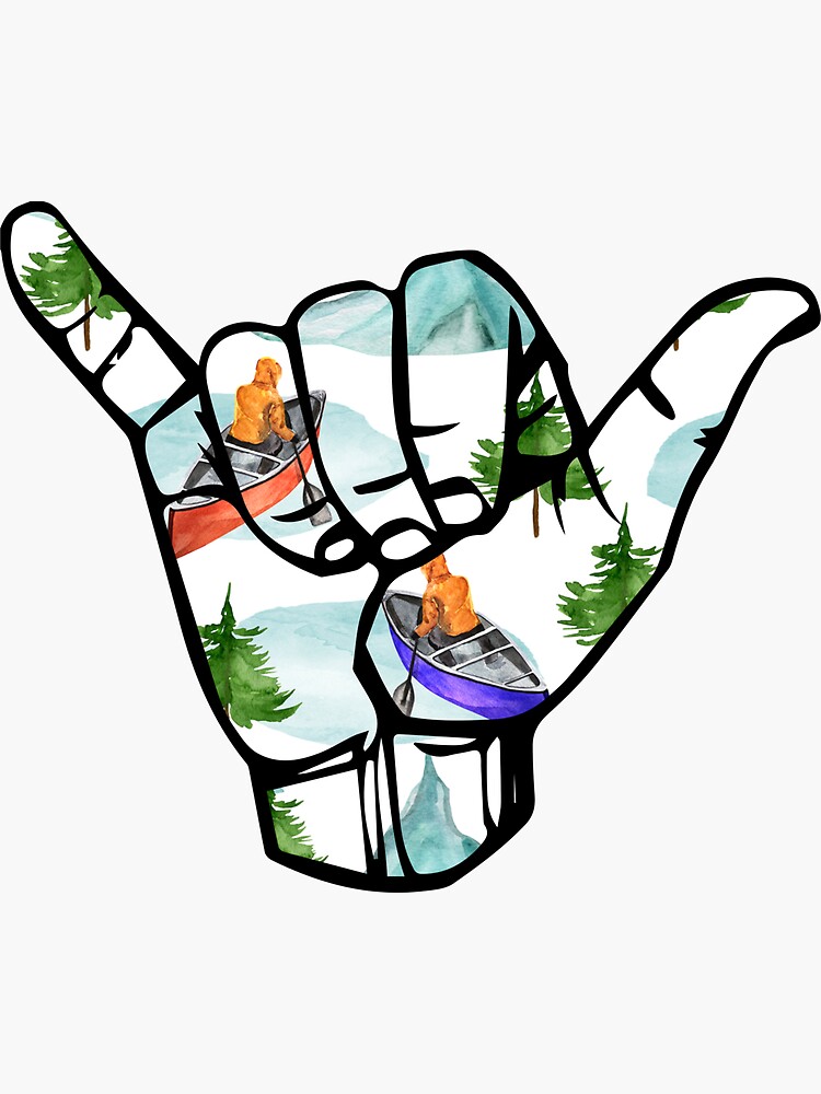 "Canoeing Hand Sign " Sticker for Sale by HarrioBend | Redbubble