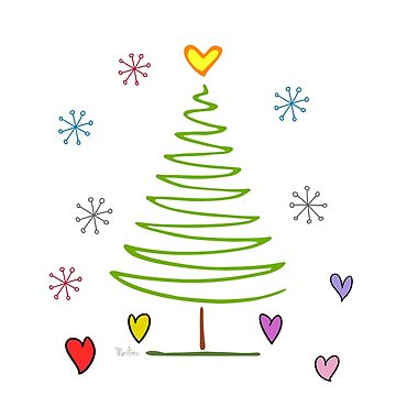 "Zig Zag Christmas Tree White Background" Photographic Print for Sale ...