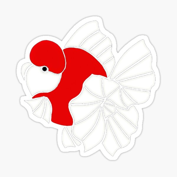 "Oranda Goldfish Pair 1205K" Sticker by Nosnah | Redbubble