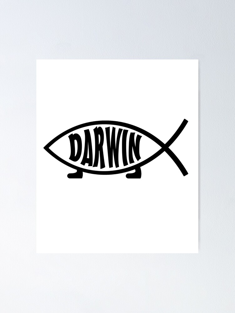 Póster «Pescado de Darwin con el símbolo de patas - perfecto para ...