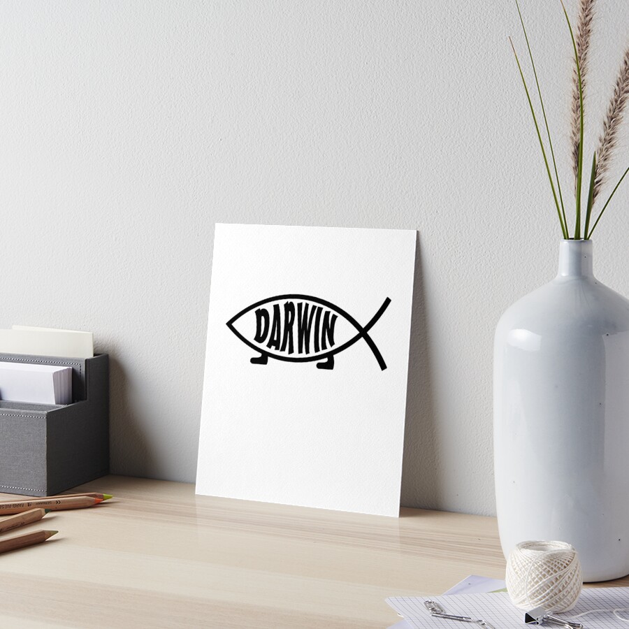 "Darwin fish with legs symbol - perfect for scientists / atheists ...